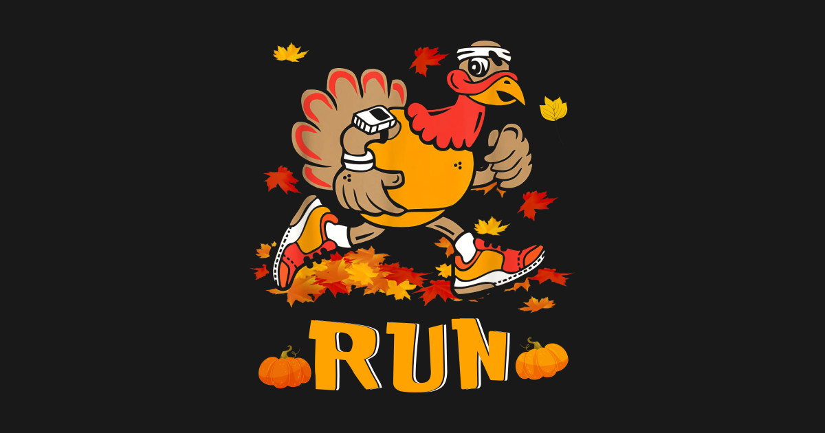Scared Turkey Run Funny Thanksgiving Running Turkey Trot - Scared ...