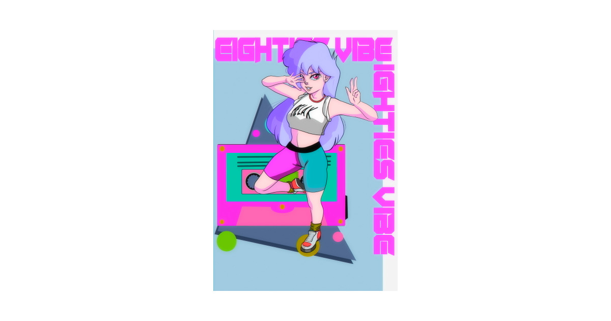 80s anime vibe check - Anime Girls - T-Shirt | TeePublic