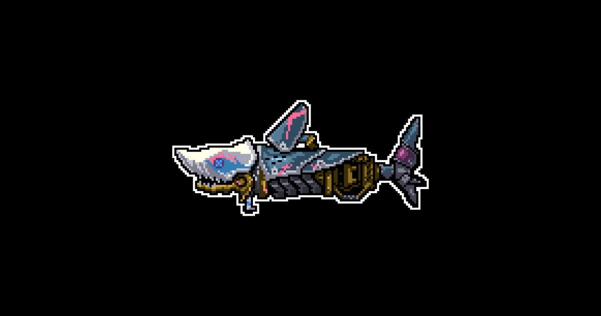 Shark Fishbone rocket launcher arcane 8 bit pixel art - Arcane ...