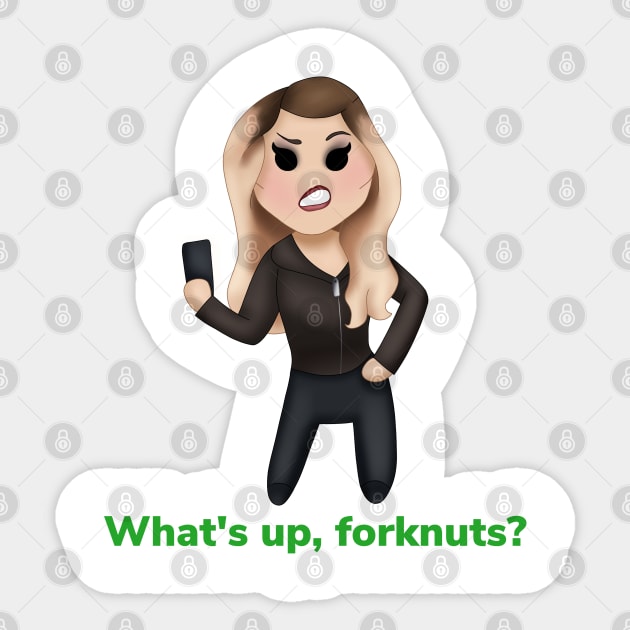 Bad Janet Chibi - The Good Place - Sticker | TeePublic