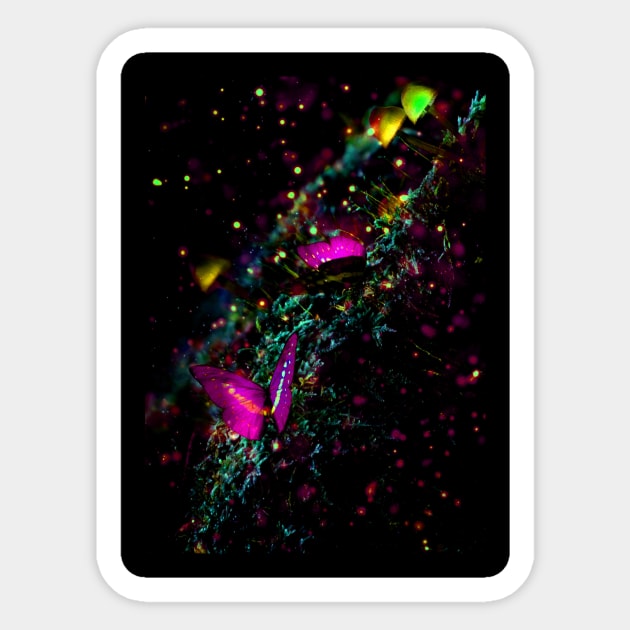 Pink butterfly manipulation - Butterfly Design - Sticker | TeePublic