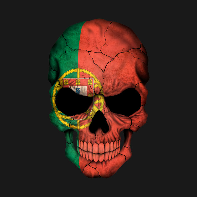 Portuguese Flag Skull - Portugal - T-Shirt | TeePublic