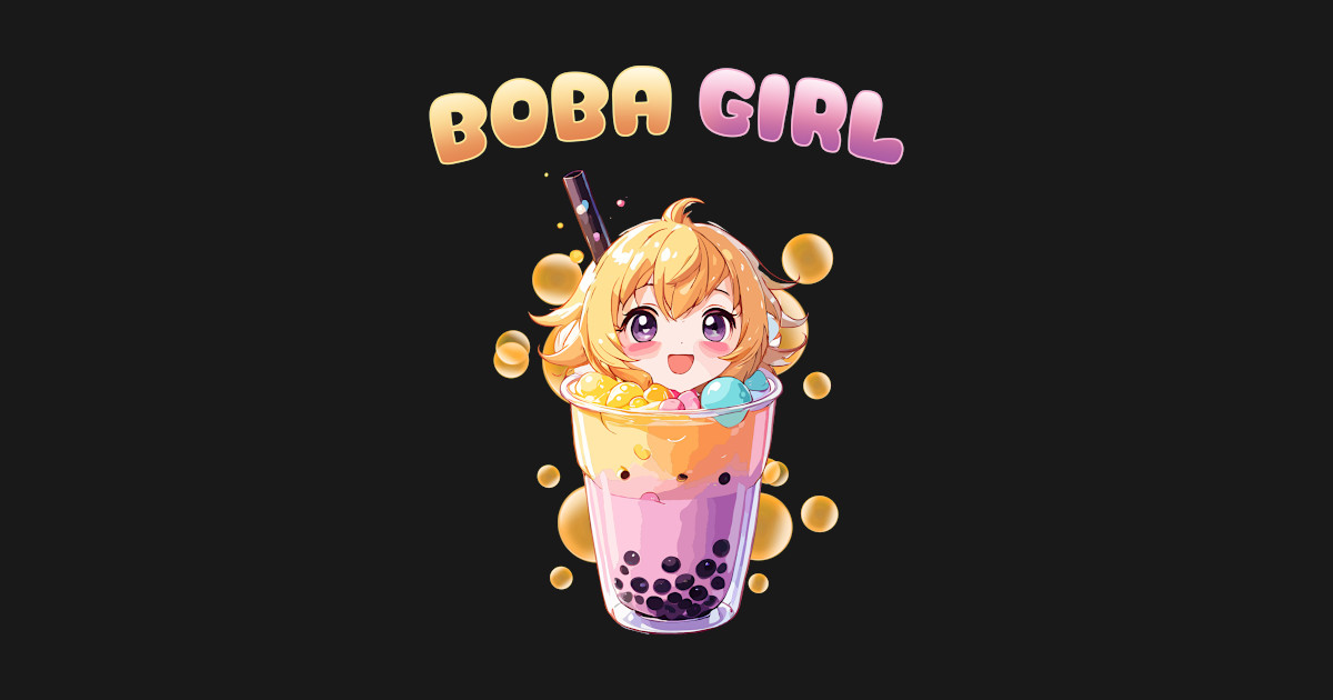 Boba Girl I Asian Anime Bubble Tea - Bubble Tea - T-Shirt | TeePublic