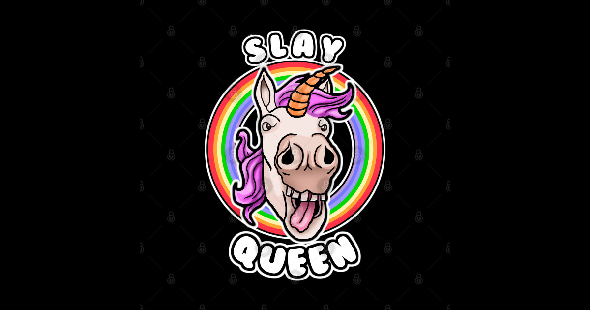Slay Queen - Unicorn - Sticker | TeePublic