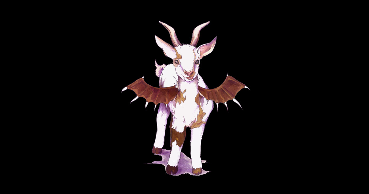 Bat-Winged Goat - Goat - Sticker | TeePublic