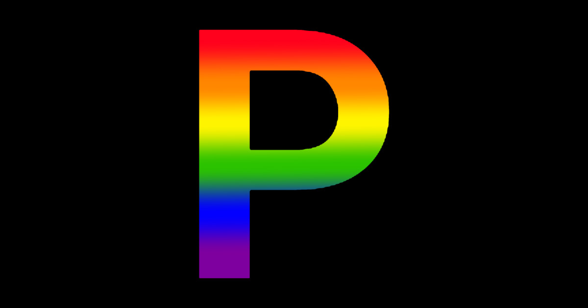 Rainbow Letter P - Rainbow - Magnet | TeePublic
