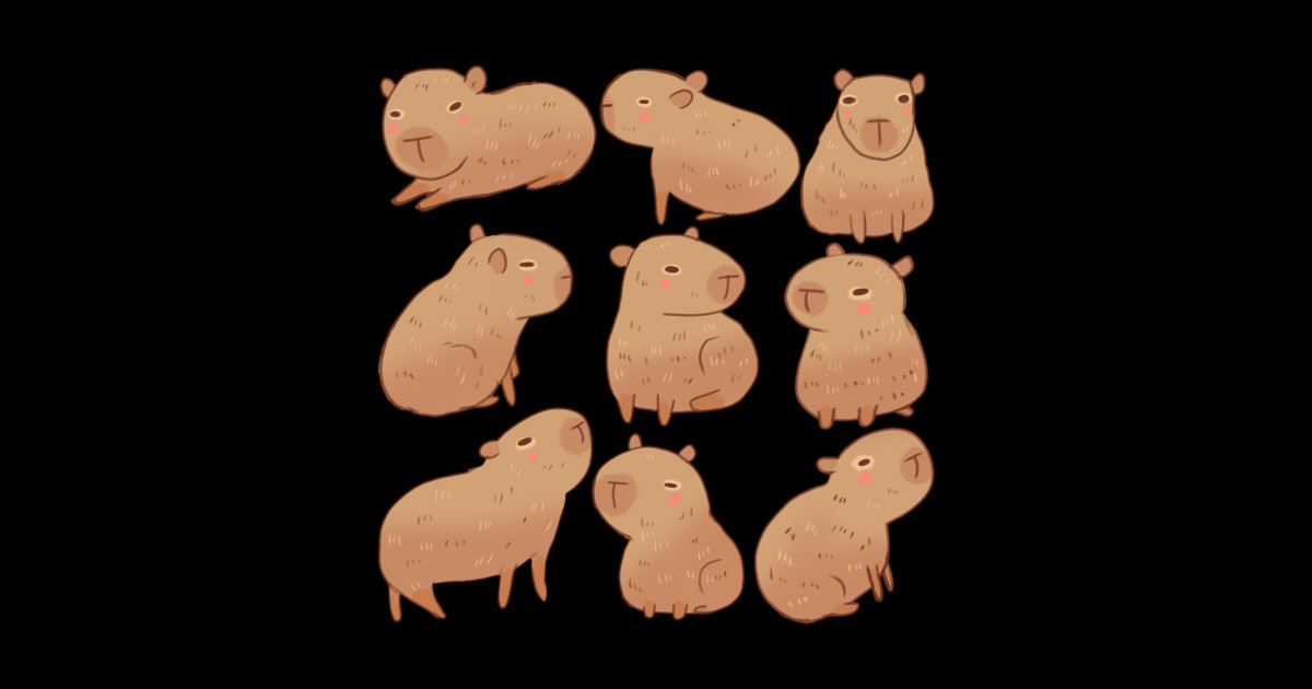 Capybara stack - Capybara - Sticker | TeePublic