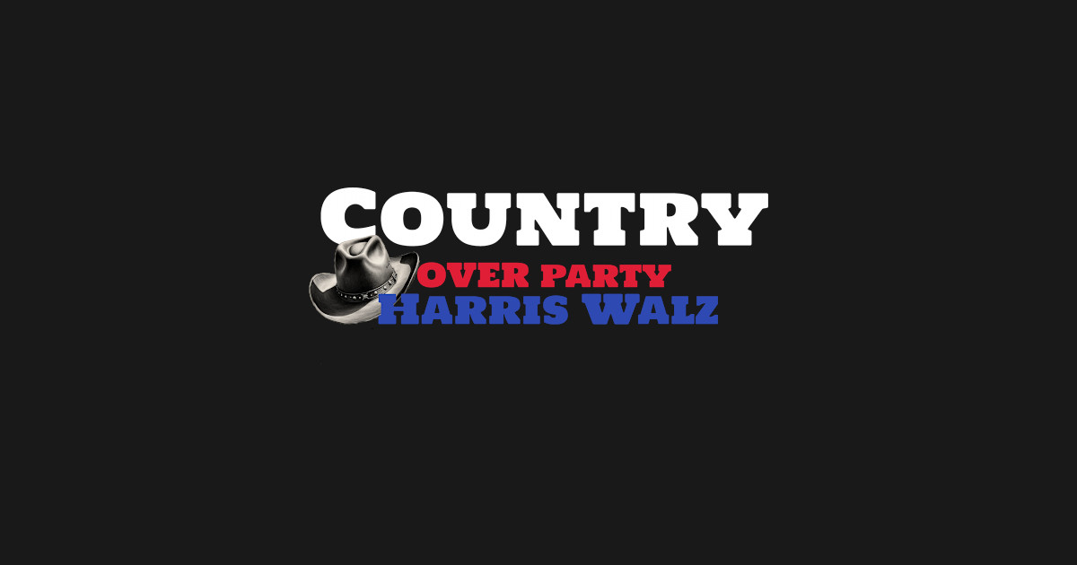 Country Over Party Red White and Blue - Country Over Party - T-Shirt ...
