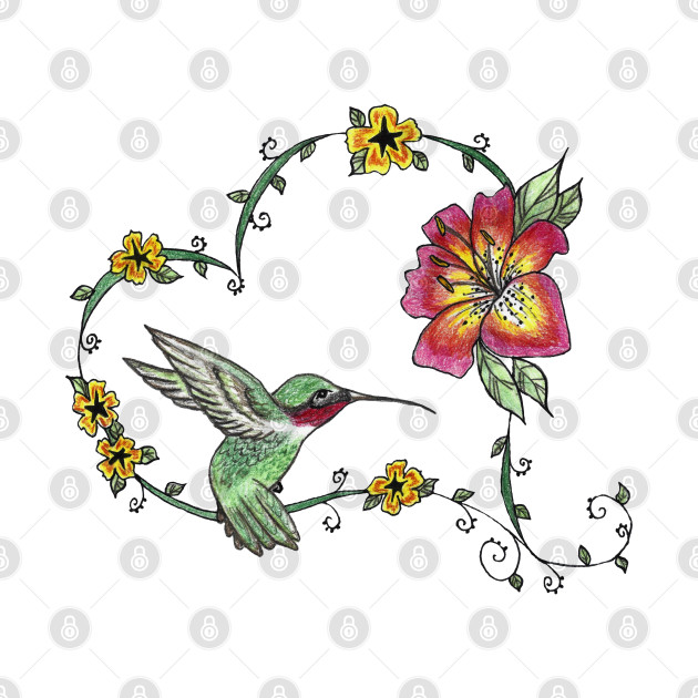 Hummingbird Heart - Hummingbird - T-Shirt | TeePublic