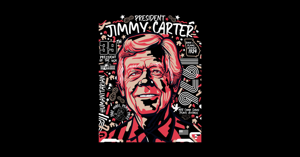 Retro Pop Art Portrait of President Jimmy Carter // Street Art Carter ...