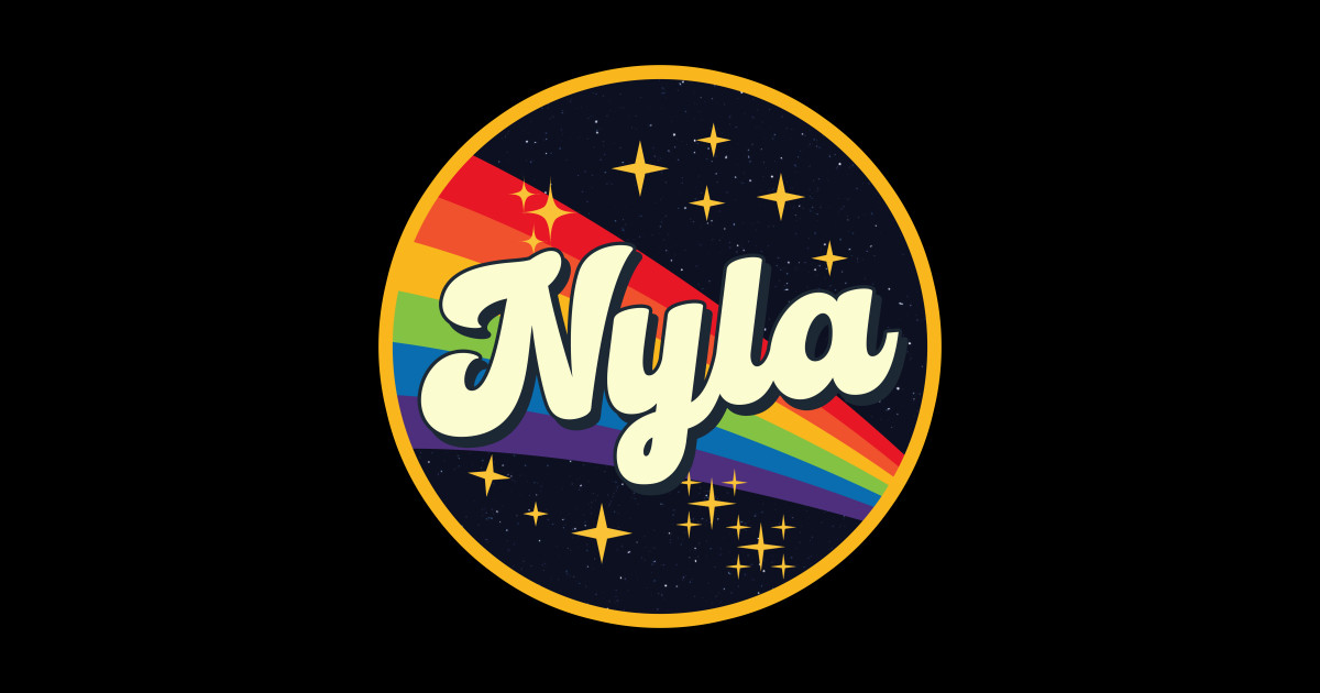 Nyla // Rainbow In Space Vintage Style - Nyla - Sticker | TeePublic