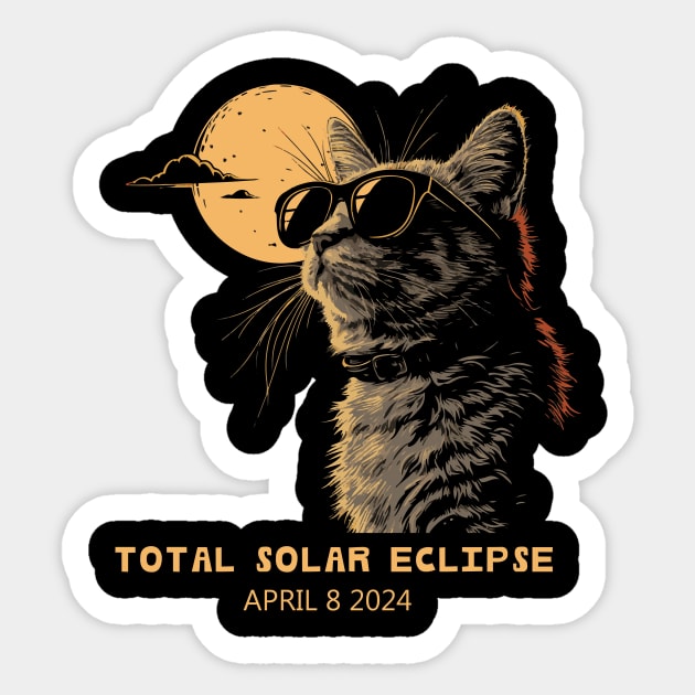 Total Solar Eclipse 2024 - Solar Eclipse 2024 - Sticker | TeePublic