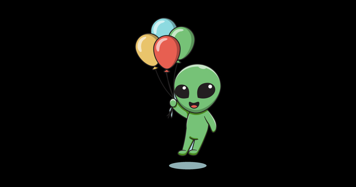 Alien Balloon ride - Alien - Sticker | TeePublic