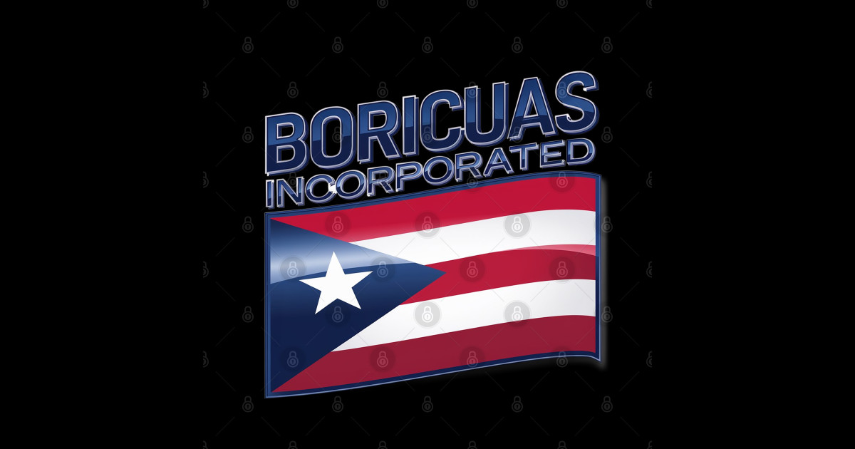 BORICUAS INCORPORATED LOGO #45 - Puerto Rican - Sticker | TeePublic