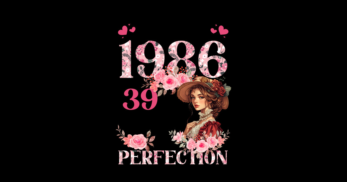 39th Birthday Floral Made in 1986 Gifts 39 Years Old Daisy - 39th ...