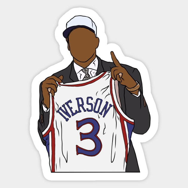 Allen Iverson Draft Night - Allen Iverson - Sticker | TeePublic