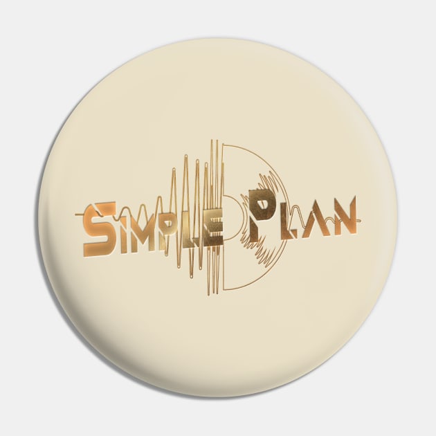 Simple Plan gold - Simple Plan - Pin | TeePublic