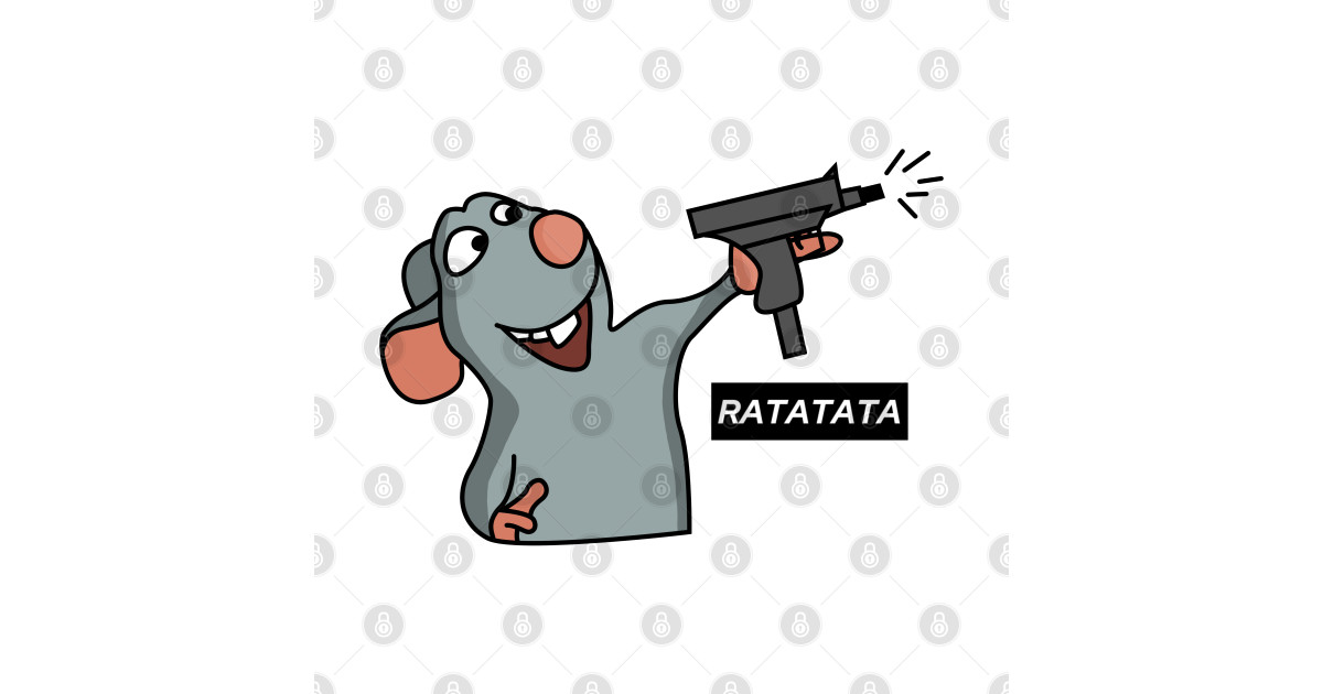 Ratatouille, rat ratatata gun! - Ratatouille - T-Shirt | TeePublic