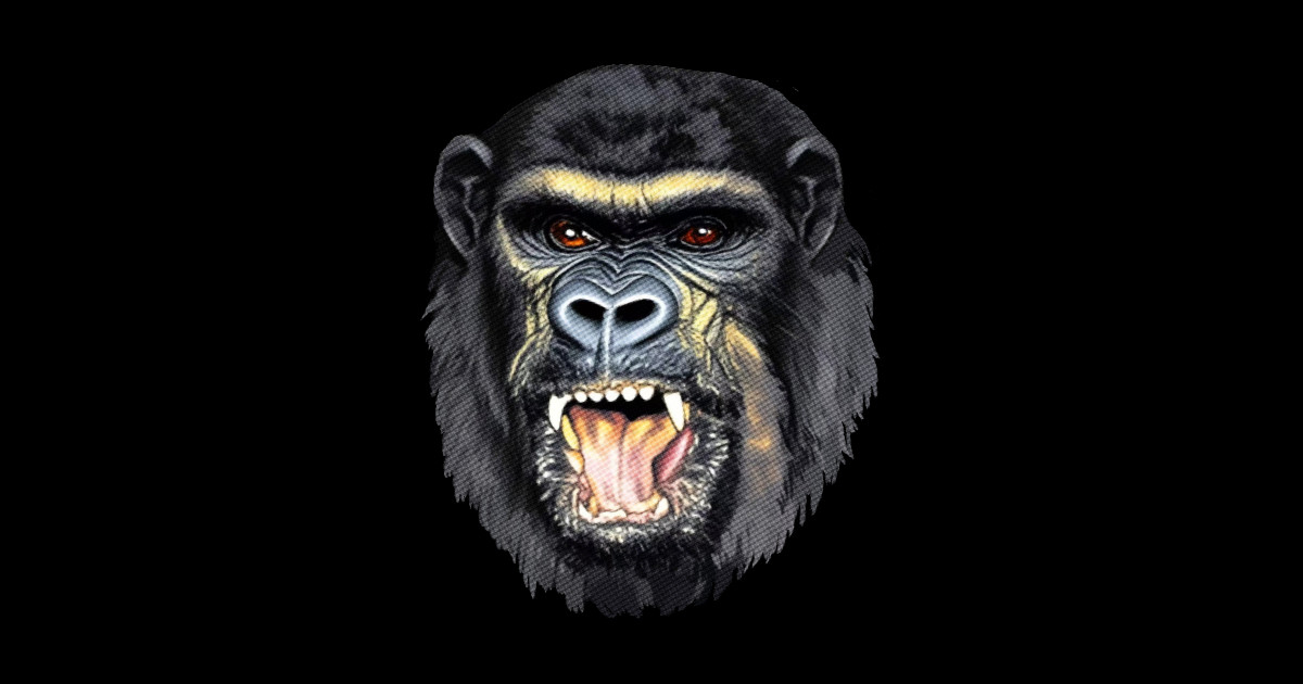 Wild Bigfoot Head | Mysterious Creature Art Illustration - Bigfoot ...