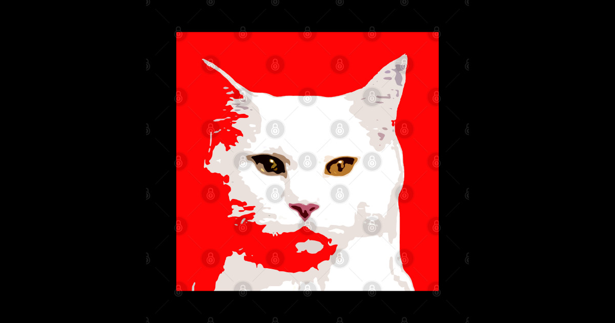 white cat - Meme Cat - Sticker | TeePublic