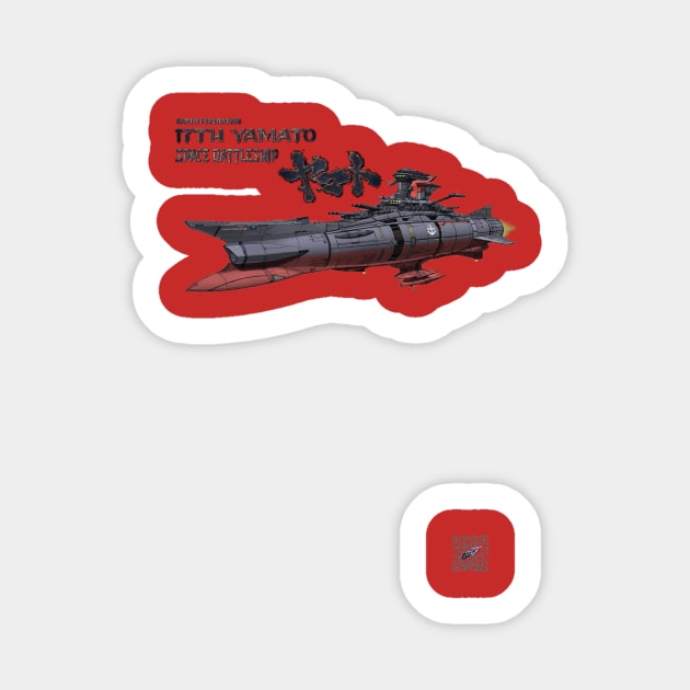 17th Yamato Space Battleship - 17th - Sticker | TeePublic