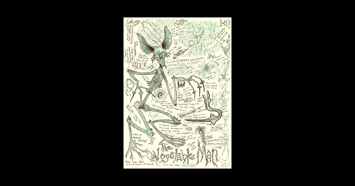 Vegetable Man Alien Cryptid - Cryptid - Pin | TeePublic