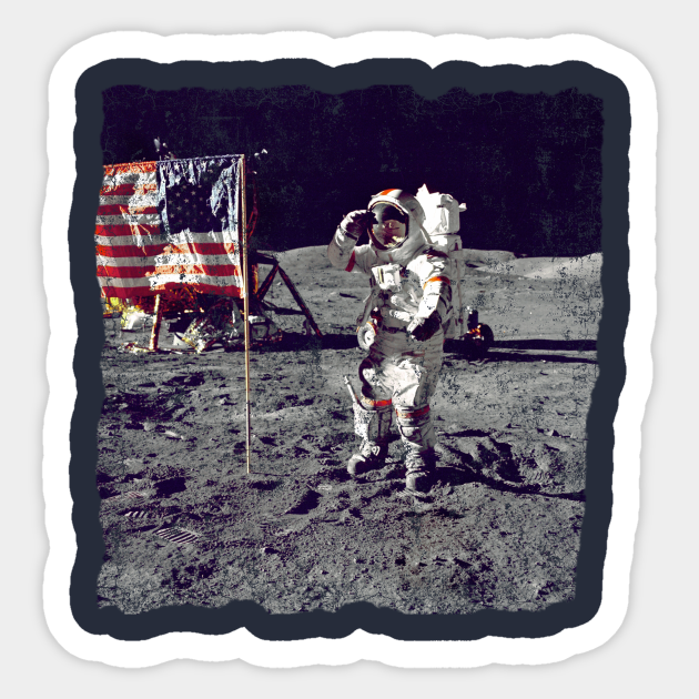 Moon Landing - Moon Landing - Sticker | TeePublic