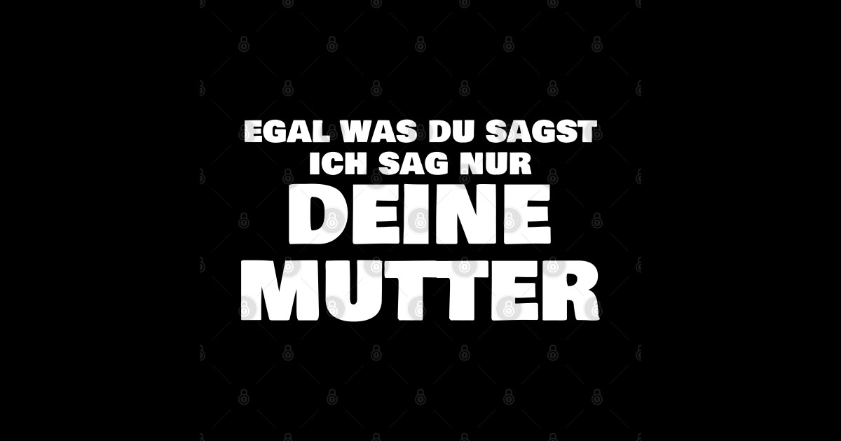 deine mutter - Deine Mutter - Sticker | TeePublic