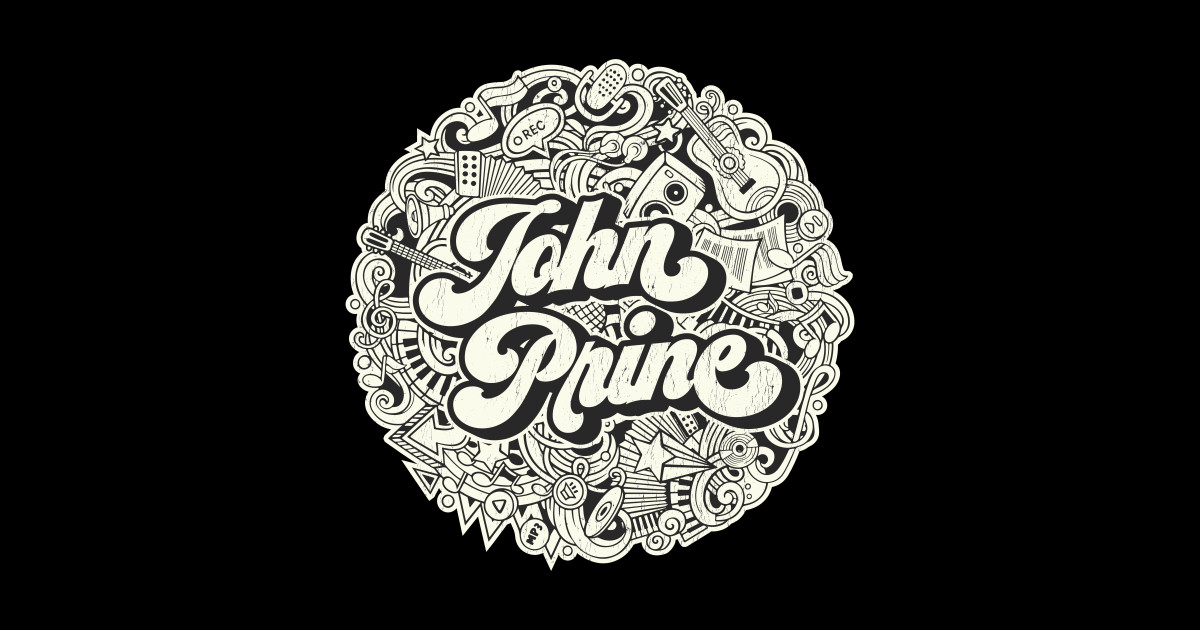 John Prine Circle - John Prine - Sticker | TeePublic