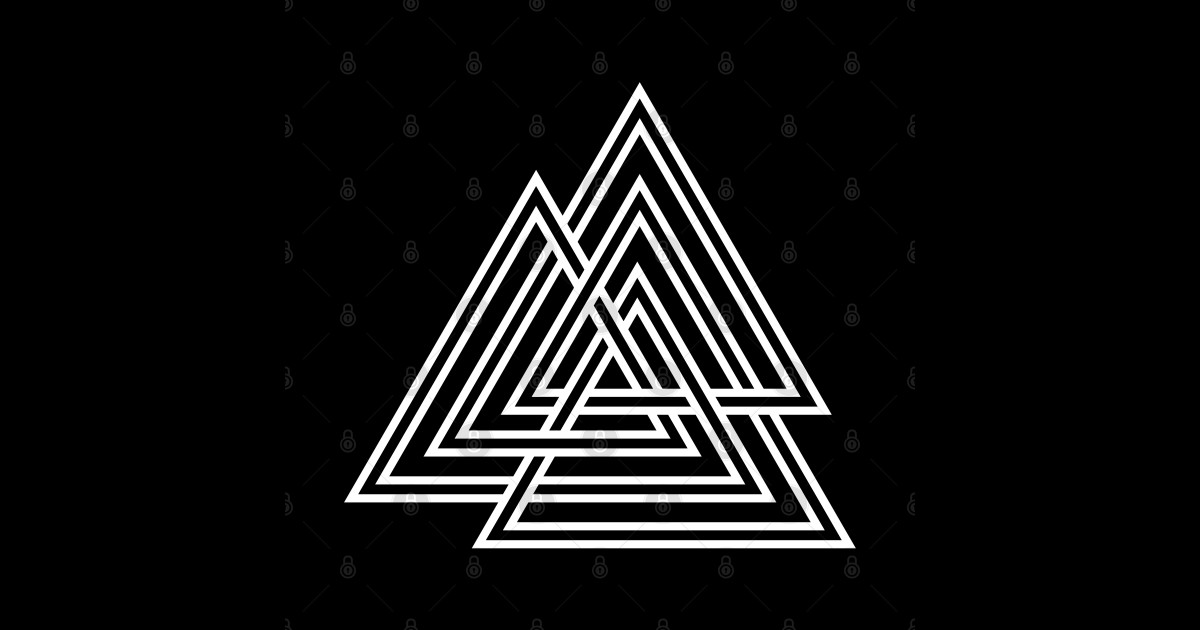 Valknut Knot Old Symbol Of Interlaced Triangles 2 - Valknut Knot ...