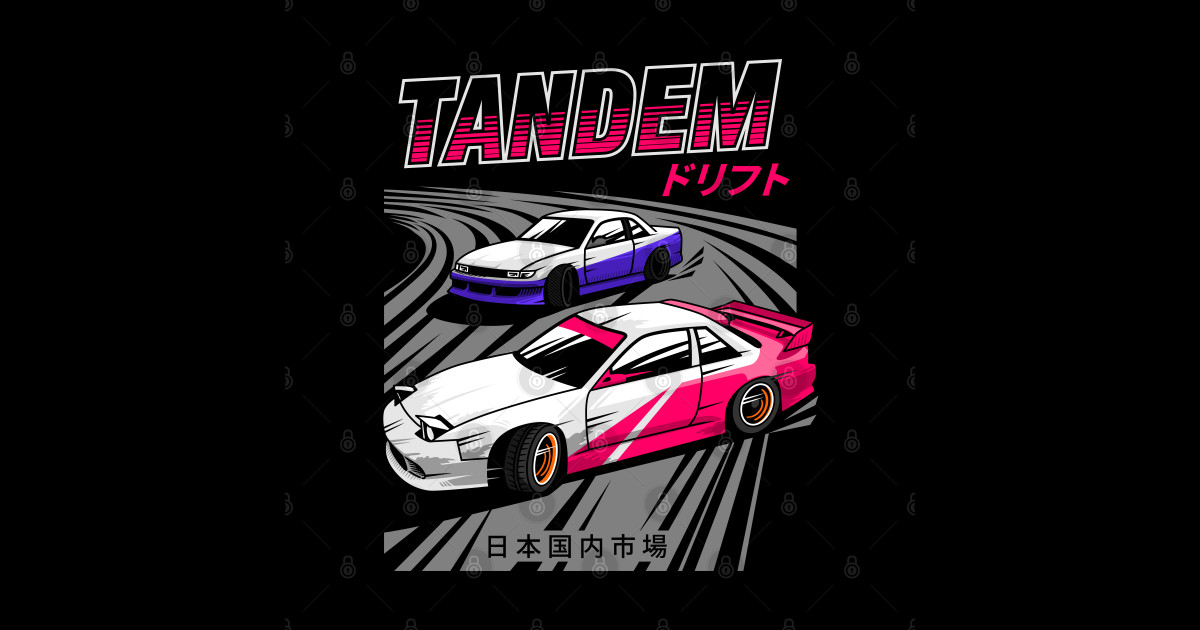 JDM cars drift Tandem - Jdm Car - Sticker | TeePublic