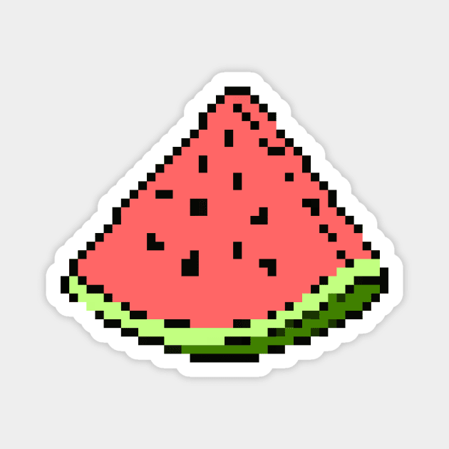 Watermelon slice pixel art - Watermelon Slice - Magnet | TeePublic
