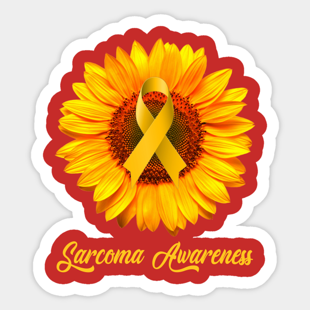 Sarcoma Awareness Sunflower Ribbon - Disease - Sticker | TeePublic