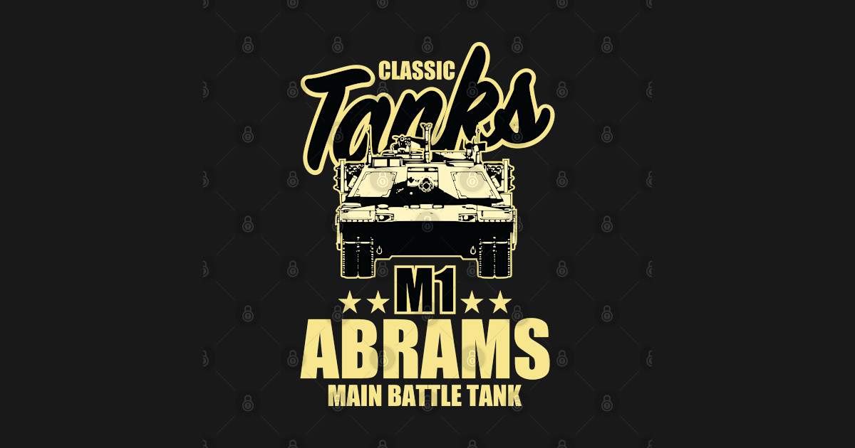 M1 Abrams (Front & Back Logo) - Classic American Tank - T-Shirt | TeePublic