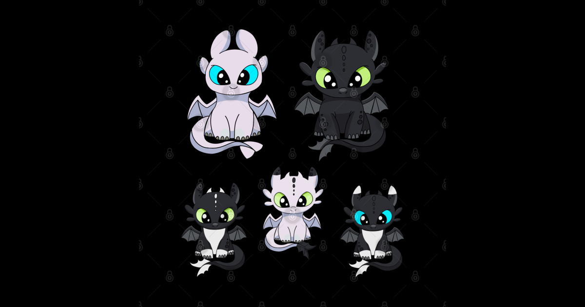 Dragons family, toothless and light fury, dragons babies, how to train ...