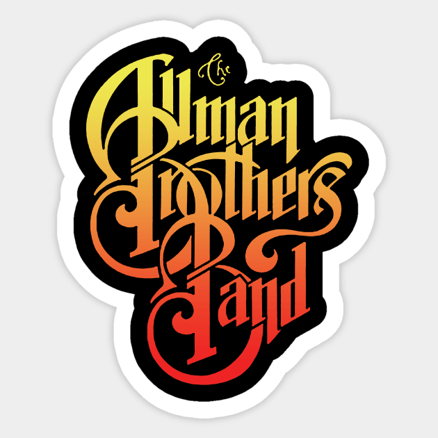Retro 70's Allman Brothers Band Rock Logo - Allman Brothers - Sticker ...