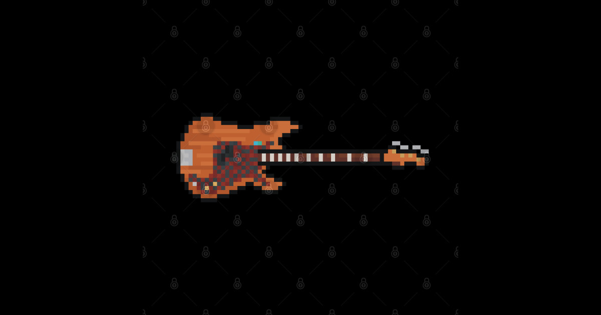 Pixel Queen of Precision Bass Guitar - Music - Posters and Art Prints ...