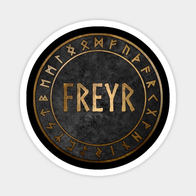 Freyr Norse God with Viking Runes - Freyr - Magnet | TeePublic