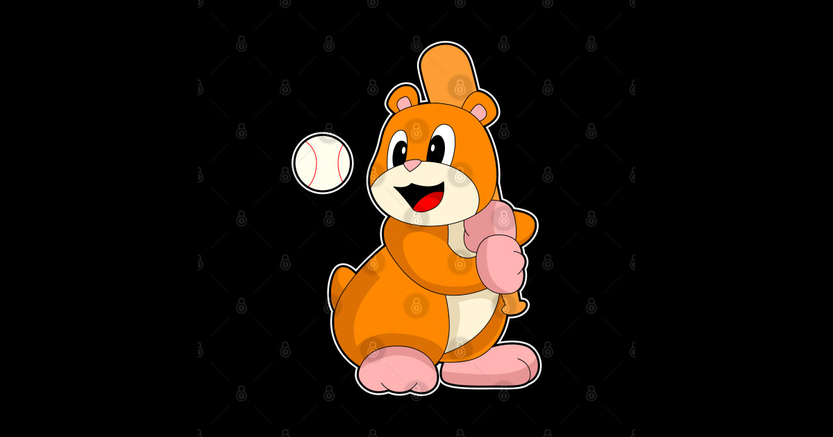 Hamster Baseball Baseball bat Sports - Baseball - Sticker | TeePublic