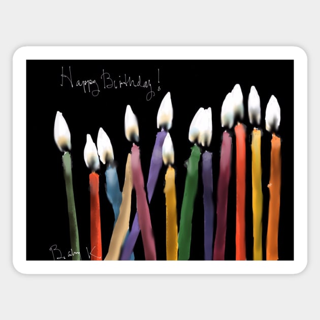 Happy Birthday Candles! - Birthday - Sticker | TeePublic