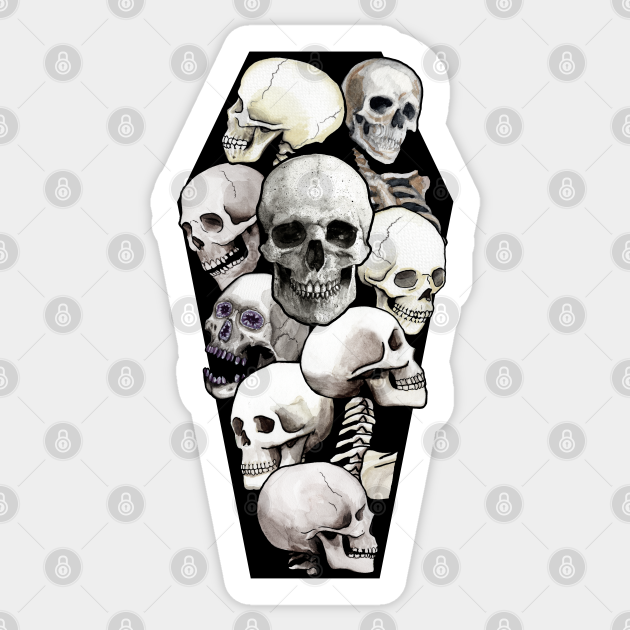 Skull Coffin - Skull Coffin - Sticker | TeePublic