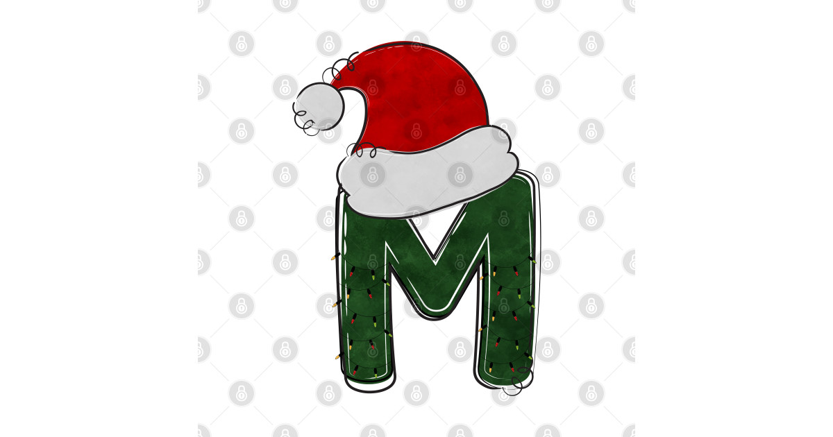 Letter M - Christmas Letter - Letter M - T-Shirt | TeePublic