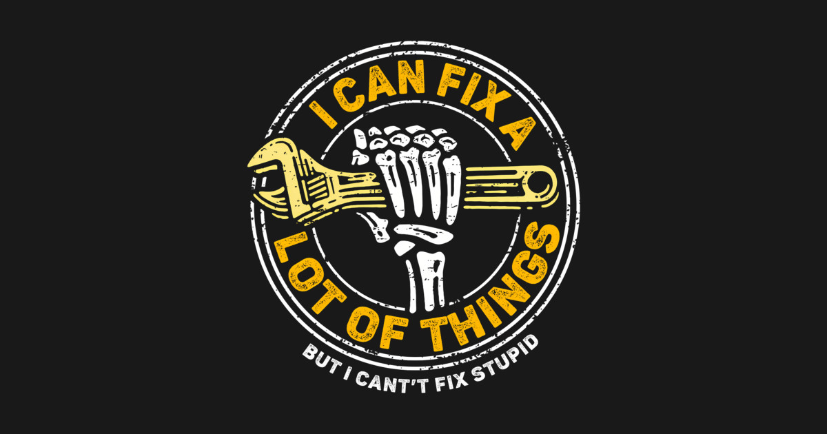 I Can Fix A Lot Of Things But I Can't Fix Stupid - Funny Saying - T ...