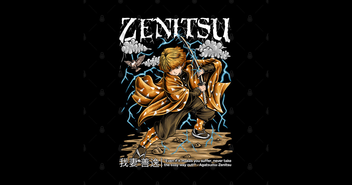 Demon Slayer Zenitsu - Demon Slayer - Posters and Art Prints | TeePublic