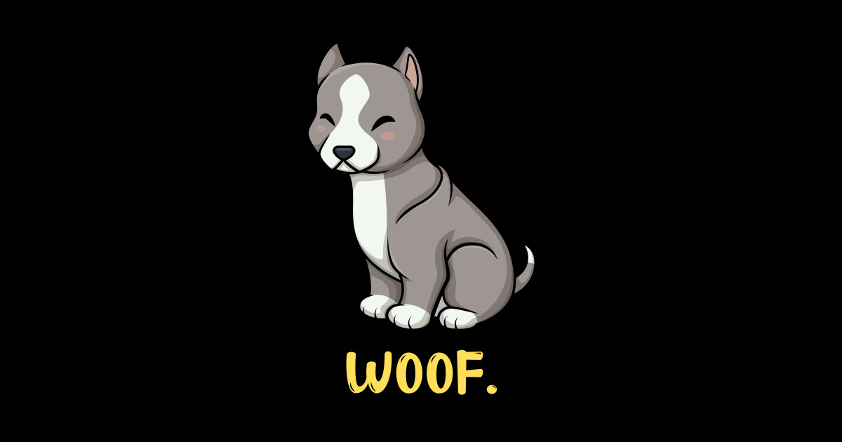 Chibi Kawaii Pitbull Dog - Dog - Sticker | TeePublic