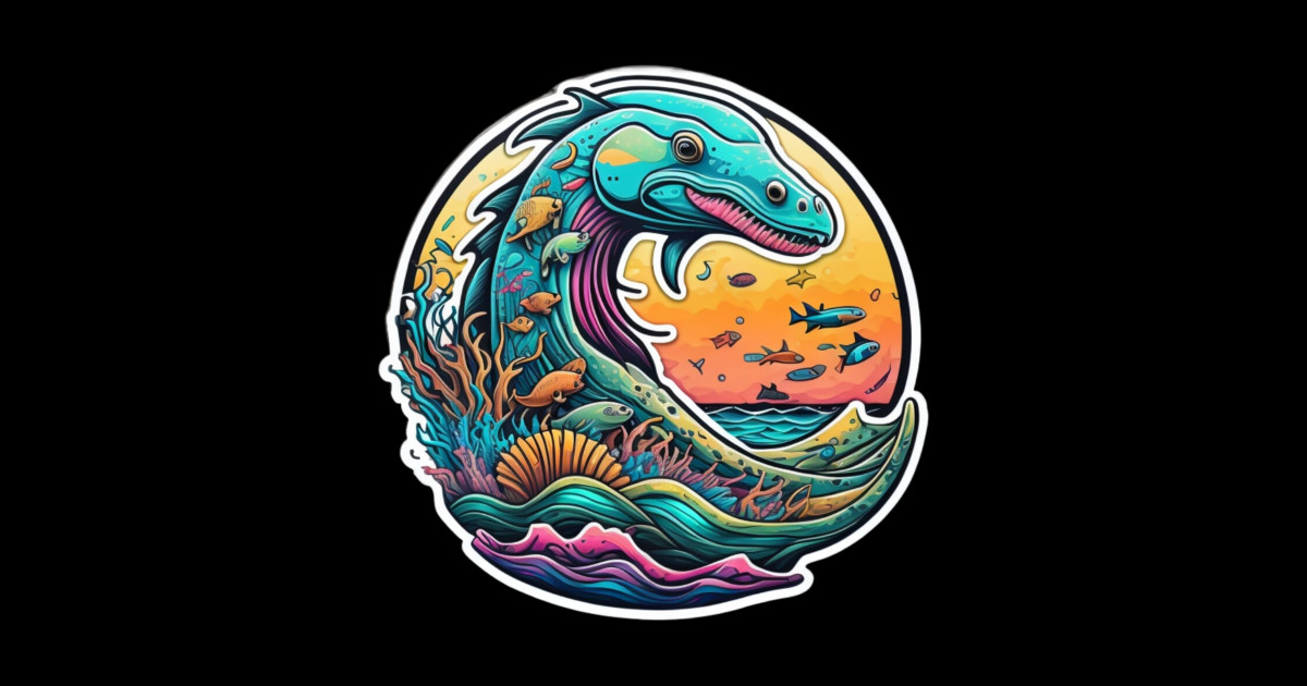 Sea Serpent - Fishing - Sticker | TeePublic