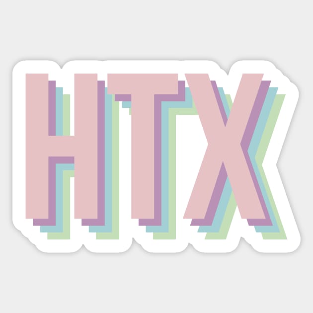 HTX pastel colors - Htx - Sticker | TeePublic