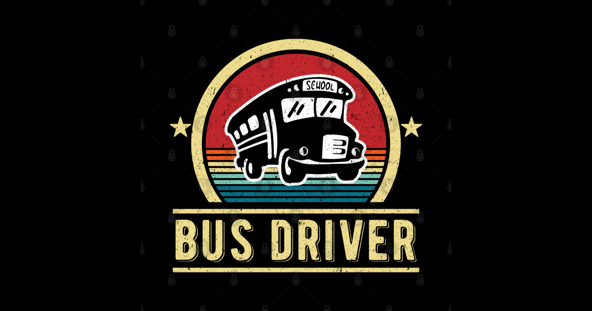 Bus Driver Vintage - School Bus Driver - Sticker | TeePublic