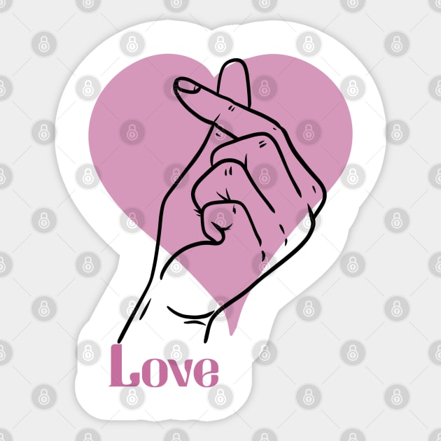 Love hand sign - Love - Sticker | TeePublic