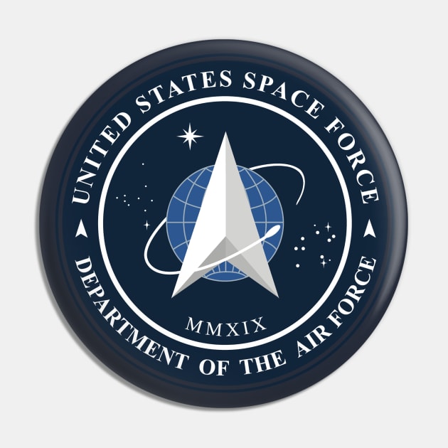 OFFICIAL SPACE FORCE EMBLEM - Space Force - Pin | TeePublic